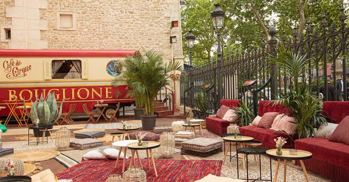 The Cirque d'Hiver summer terrace is a gypsy guinguette - Hotel des Arts